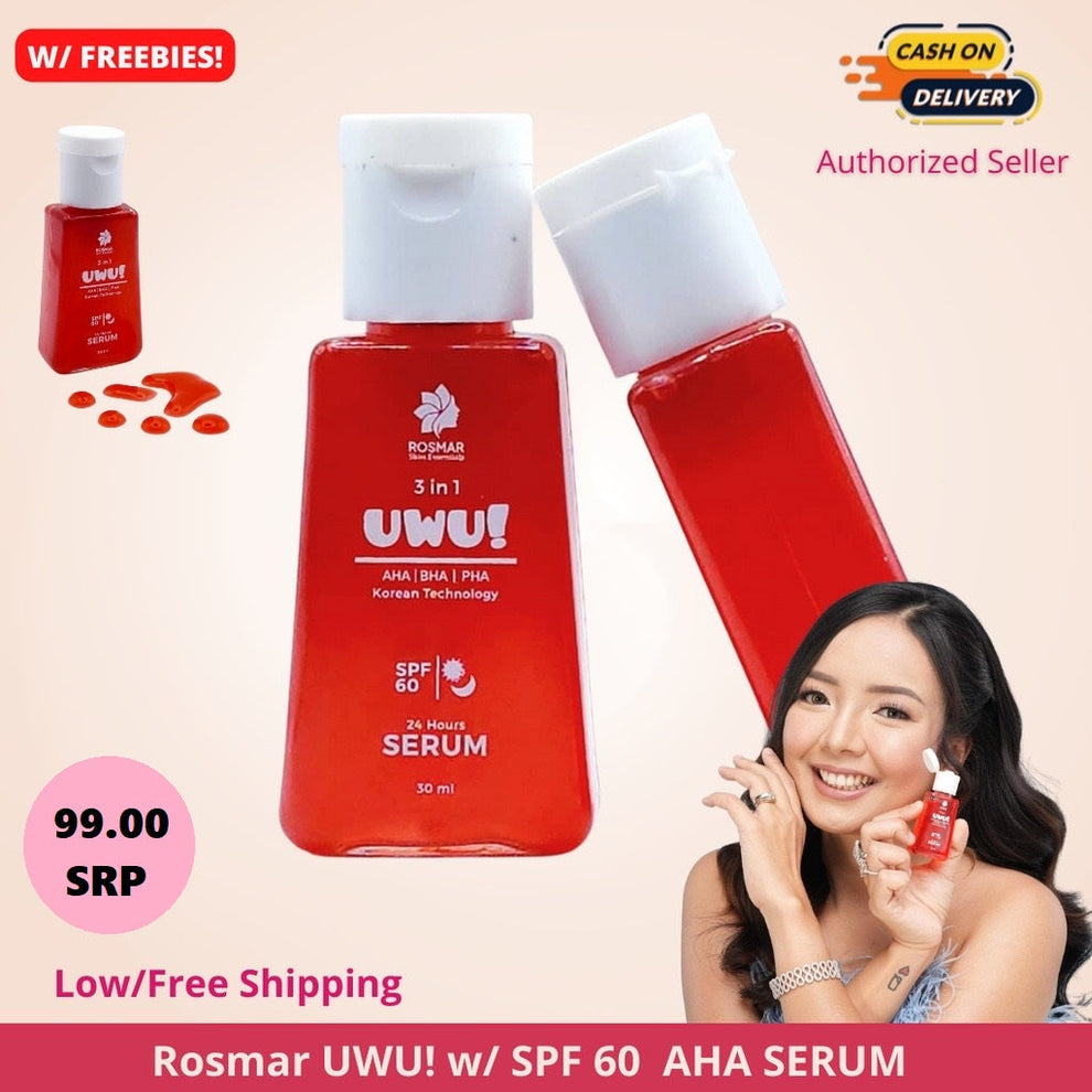 ROSMAR UWU 3 IN 1 SERUM AHA-BHA-PHA SPF60 – Rosmar Lang Malakas